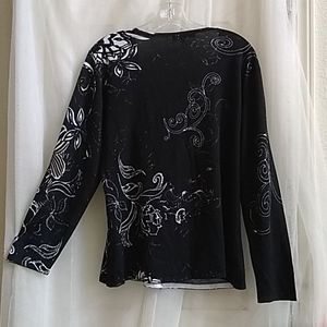 Pierri New York | Sweaters | Pierri New York Black White Beaded Button ...